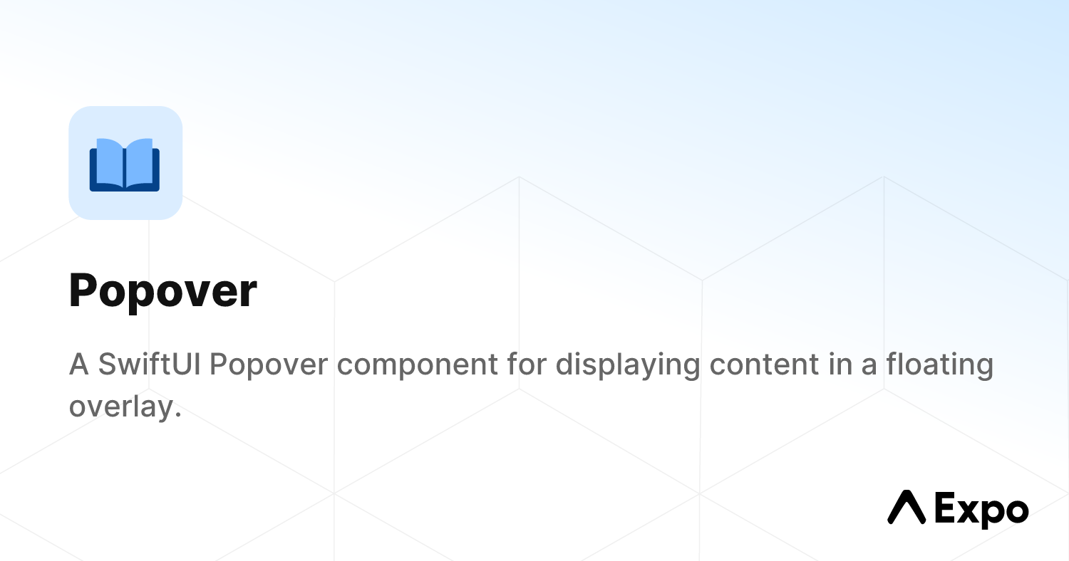 Popover - Expo Documentation