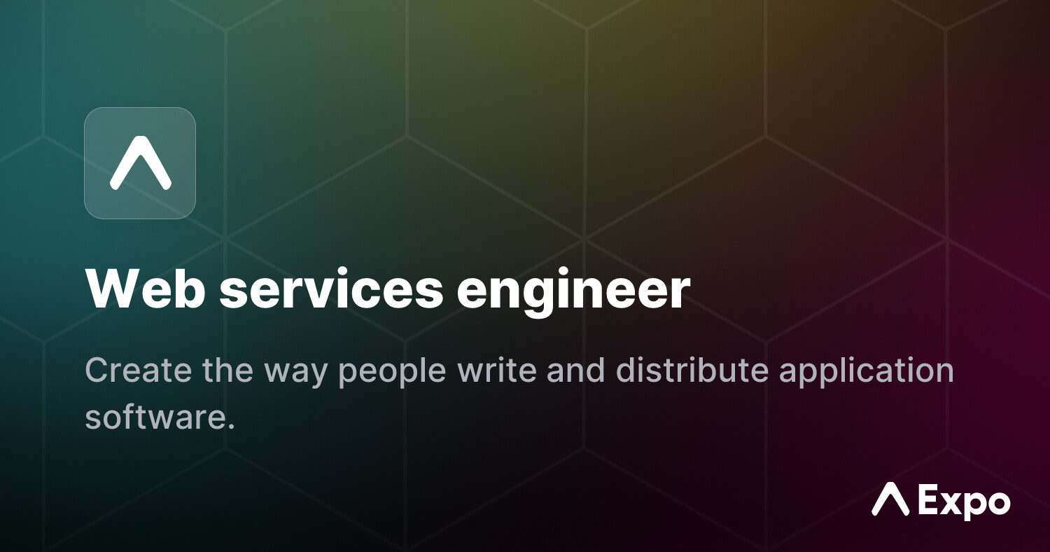 Web services engineer — Expo